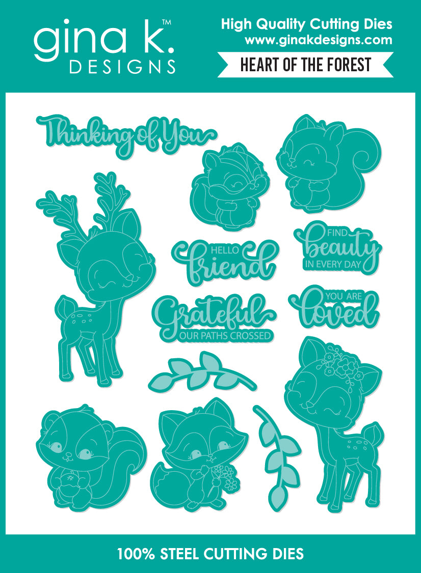 Gina K. Designs - Stamp & Die Set - Heart of the Forest - TEMPORARY PR ...