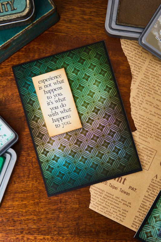 Sizzix - Tim Holtz - Multi Level Textured Impressions Embossing Folder ...