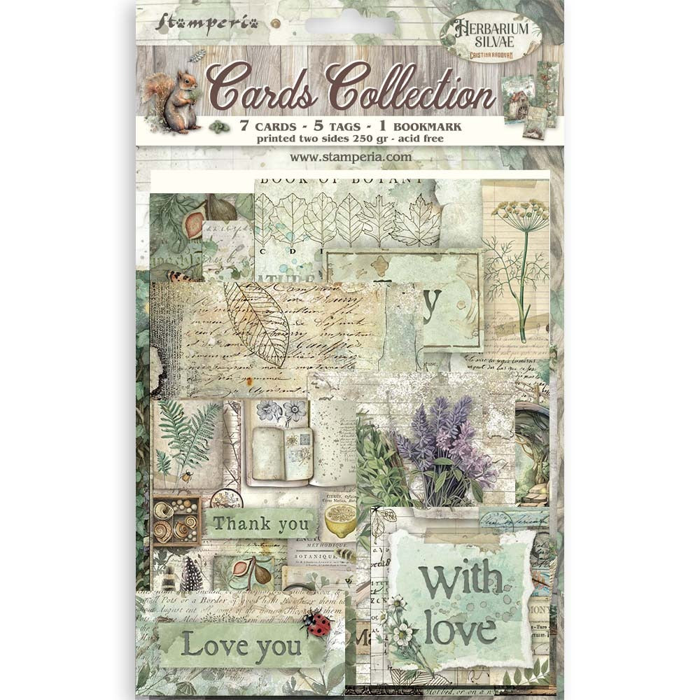 Stamperia - Cards Collection - Herbarium Silvae - TEMPORARY PRE ORDER ...