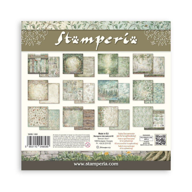 Stamperia - Backgrounds Double-Sided Paper Pad 12X12 - Herbarium Silva ...